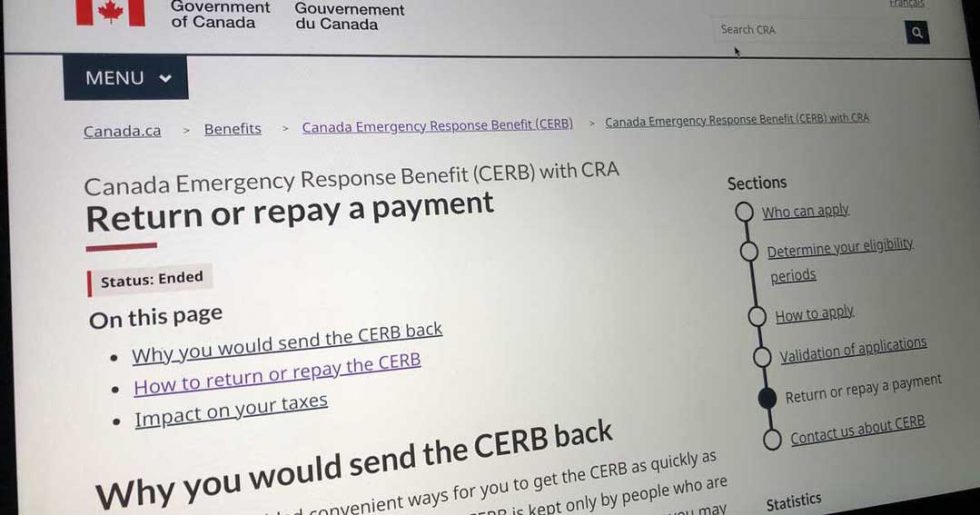 CRA Collection Letters for CERB Ineligibility & Repayment - RGB Accounting